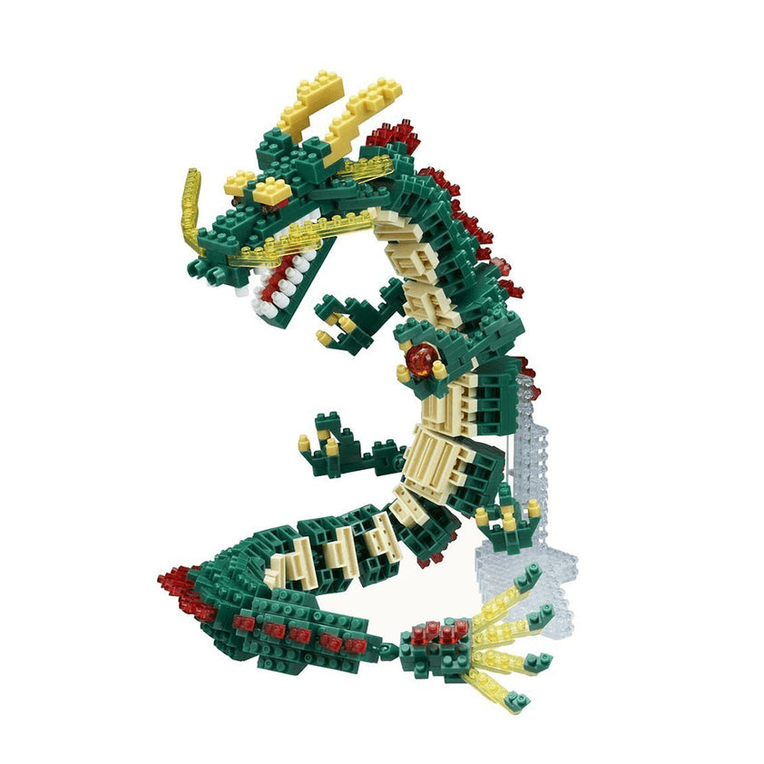 nanoblock DX Dragon Green | Micro-Sized Building Block Set